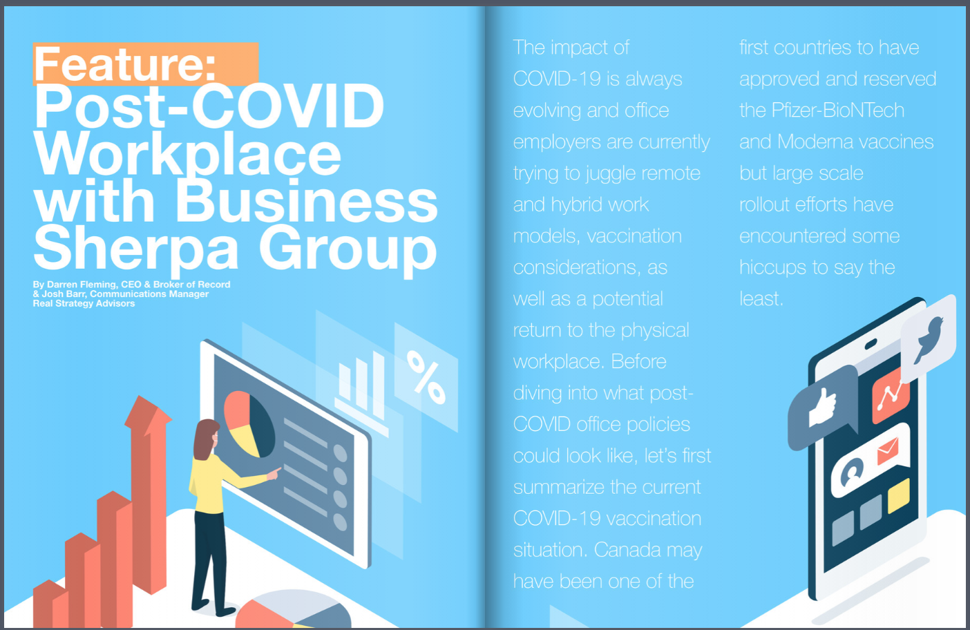 Real Spaces Magazine: Post-COVID Workspace - Business Sherpa Group